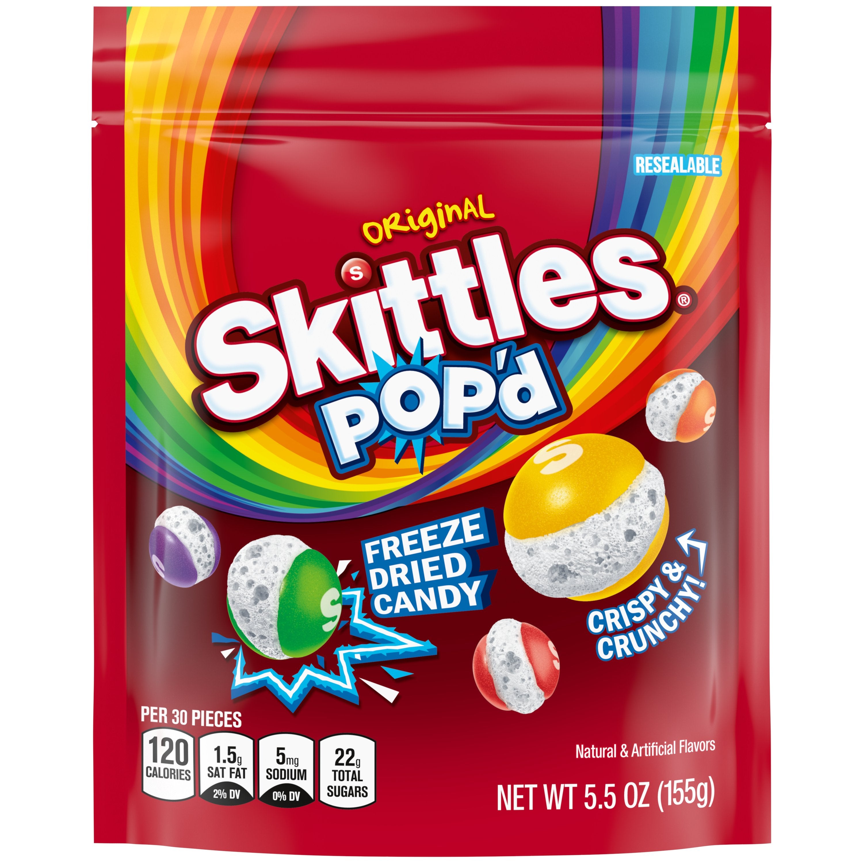 SKITTLES POP ORIGINAL STAND UP POUCH SHELF READY PACKAGING 6 PER CASE ...