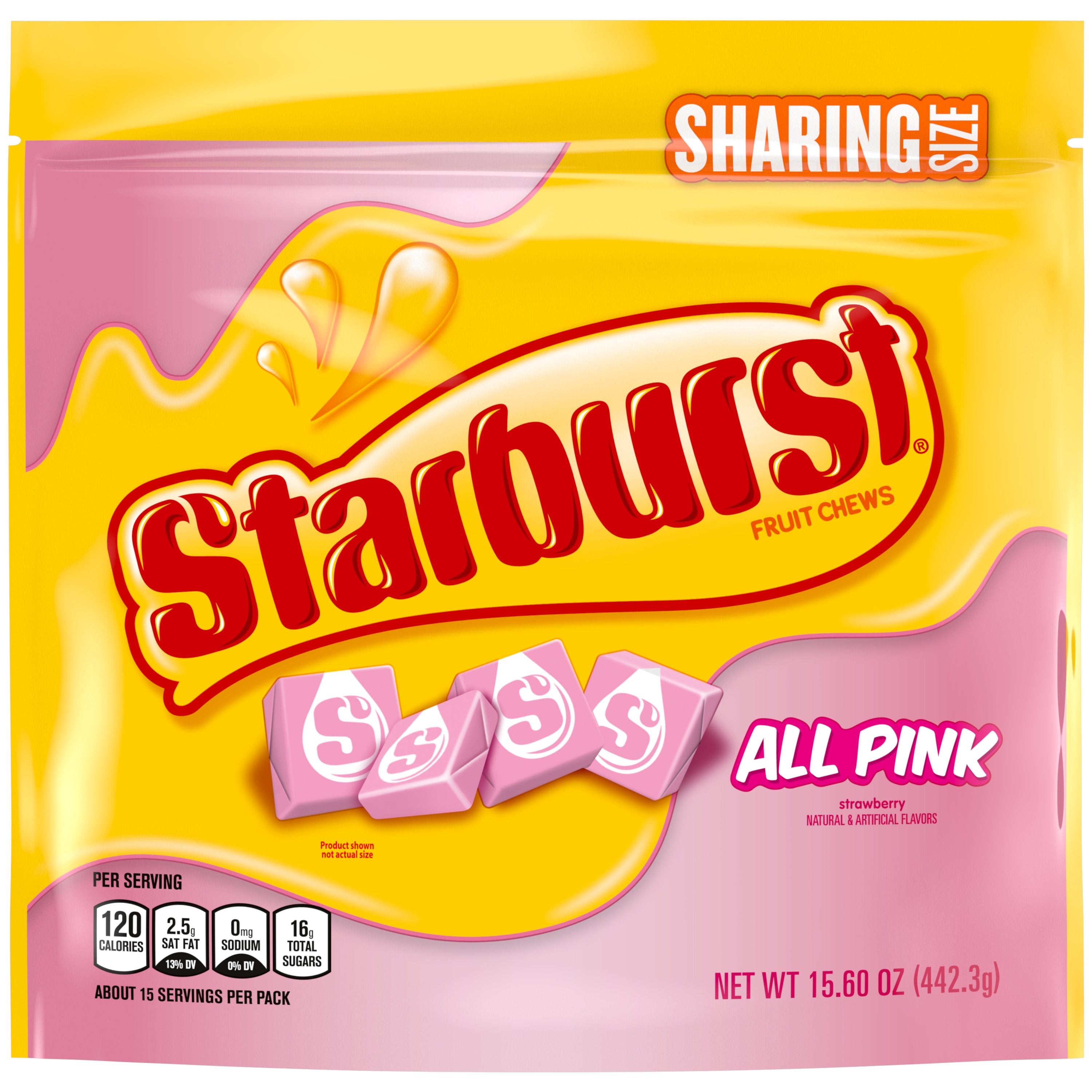 STARBURST ALL PINK STAND UP POUCH SHELF READY PACKAGING 15.6 OUNCE 6 P ...