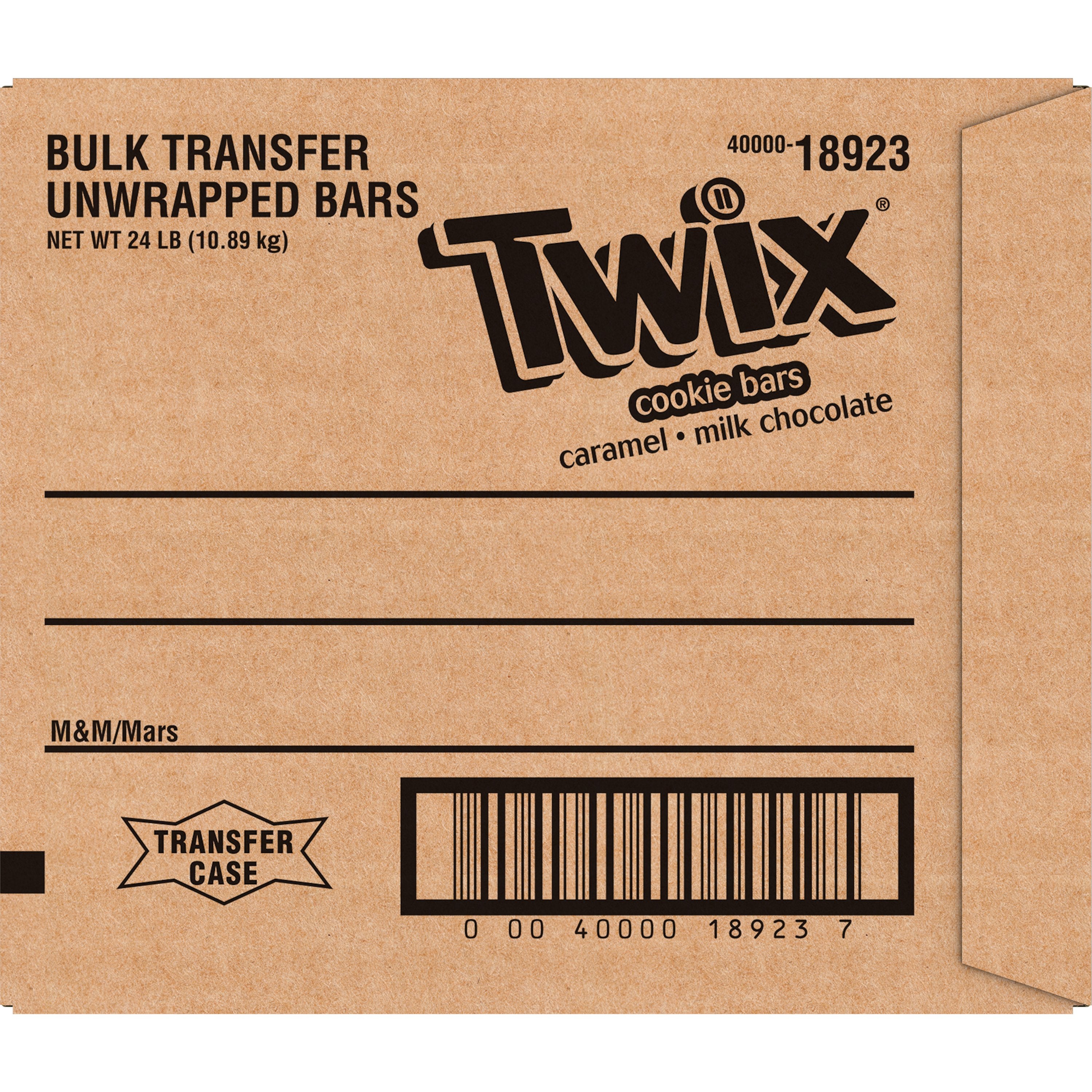 TWIX CARAMEL UNWRAPPED BAR 24 POUND TRANSFER CASE – Mars Wrigley US ...